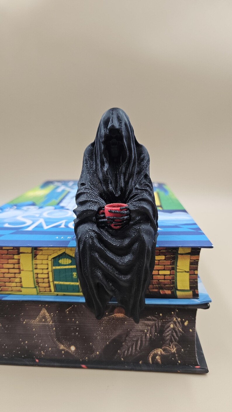 Grim Reaper Figurine With Personalized Mug - Fantasy Book Lover Gift - Etsy