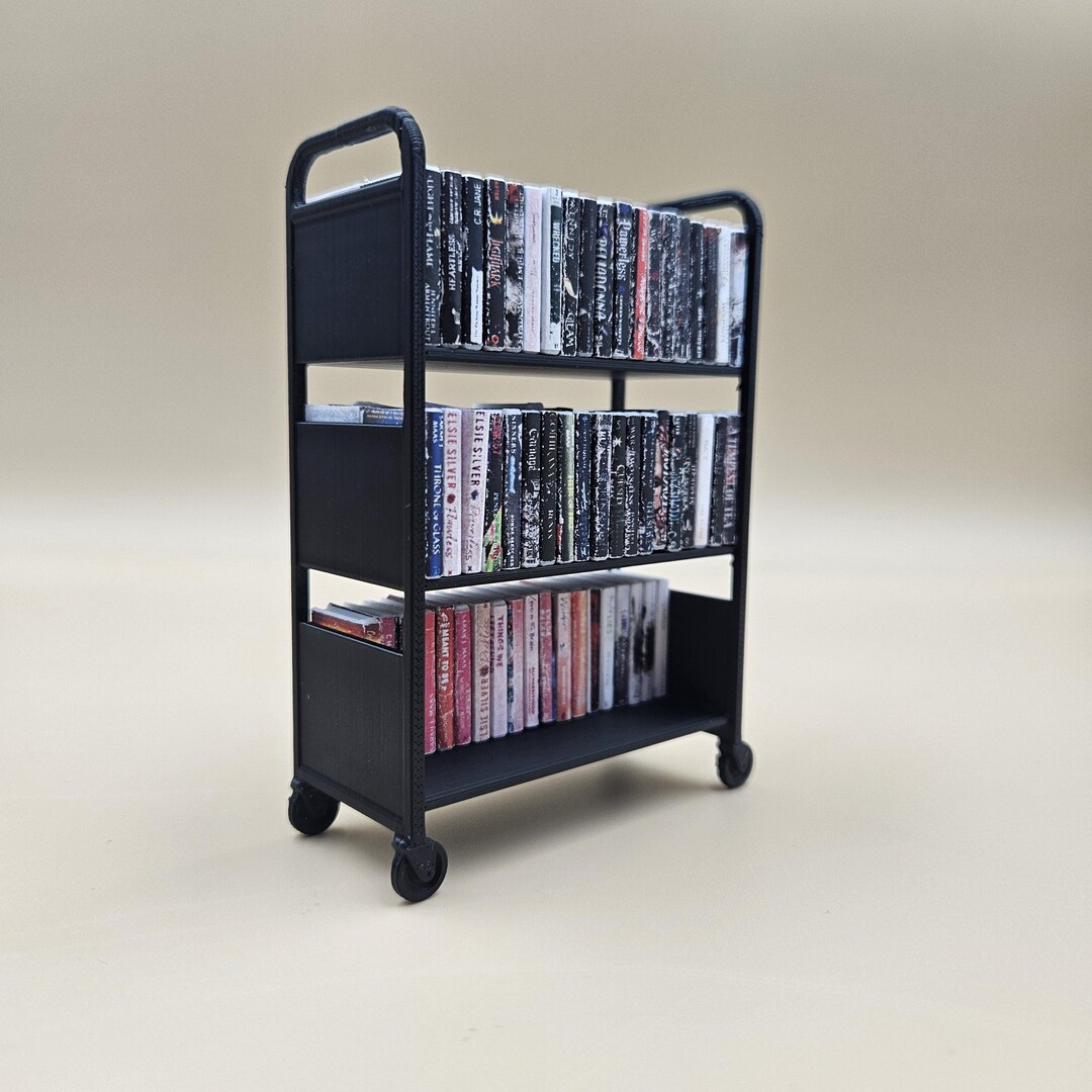 Mini Book Cart DIY – Rolling TBR Cart With 90 Blank Books Anxiety ...