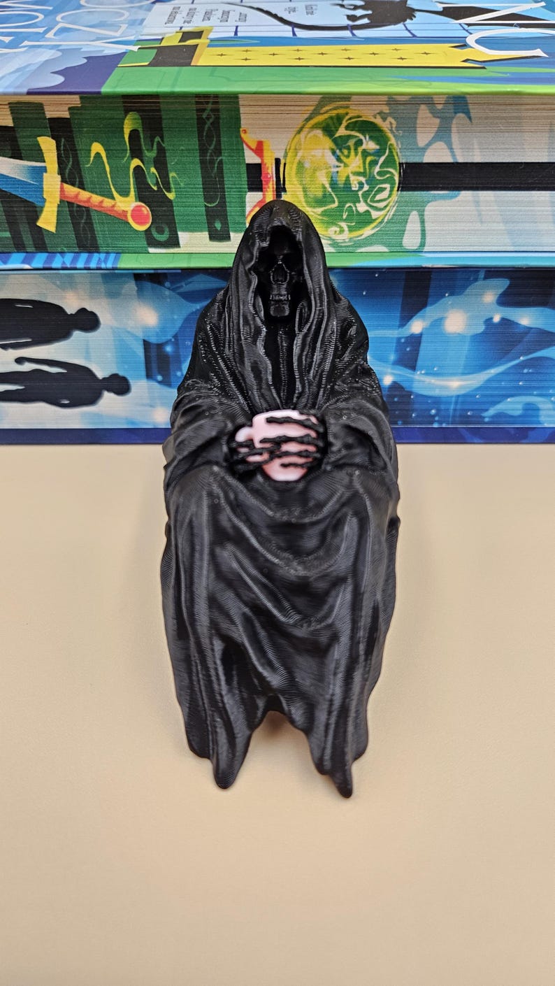 Grim Reaper Figurine With Personalized Mug - Fantasy Book Lover Gift - Etsy
