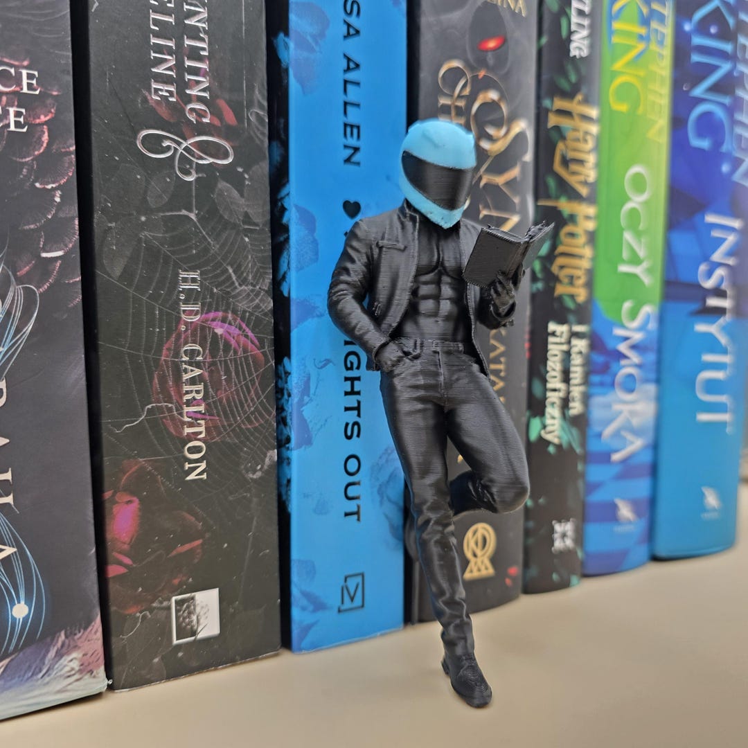 Reading Biker - Customizable Helmet Color - Decoration for Bookshelf ...