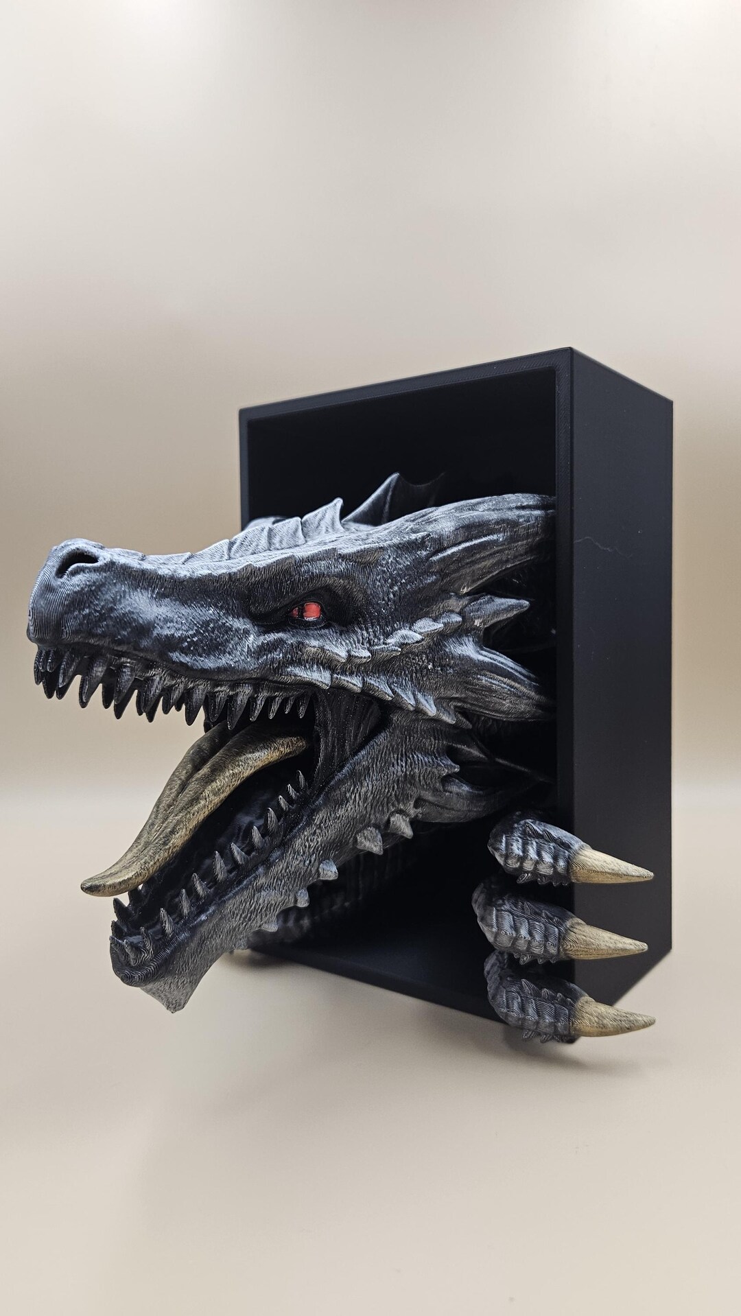 Hand Painted Dragon Awakening Book Nook Fourth Wing 3D Printed ...