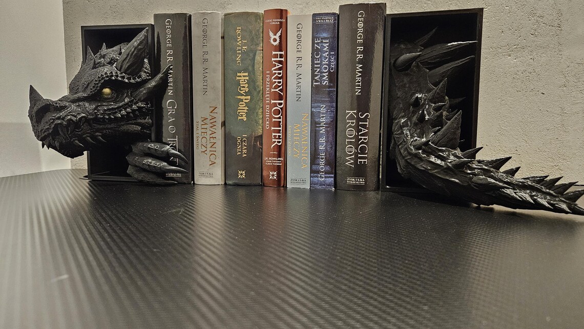 Dragon Book Nook Fourth Wing 3D Printed Bookshelf Decor Gift Fantasy ...