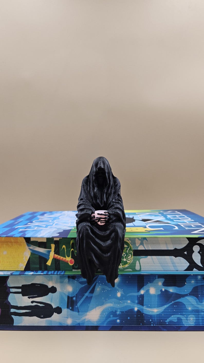 Grim Reaper Figurine With Personalized Mug - Fantasy Book Lover Gift - Etsy