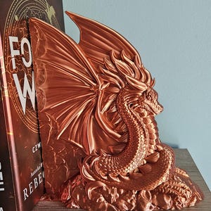 Dragon Bookend Fourth Wing 3D Printed Decor Gift Fantasy Reader - Etsy UK