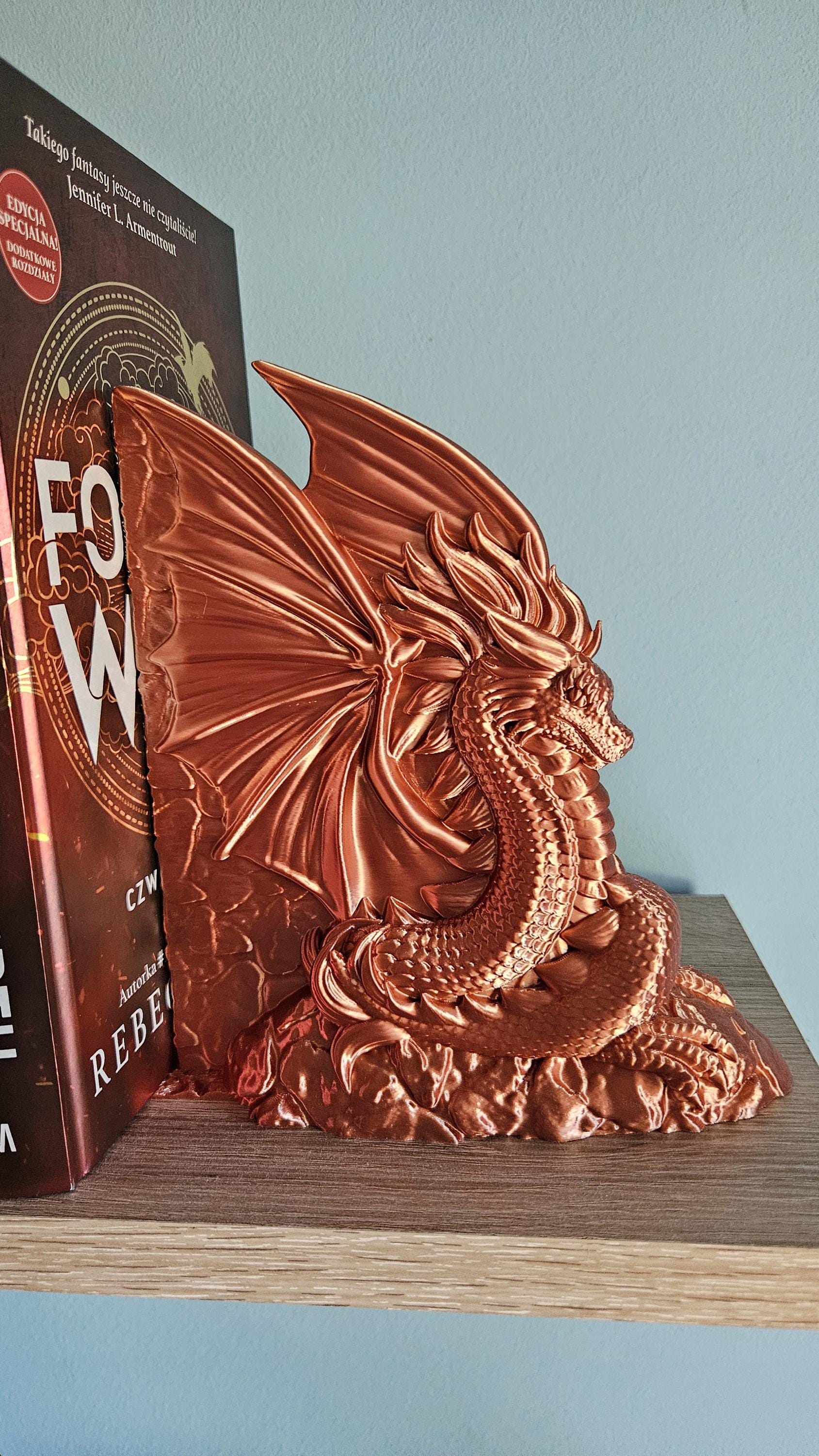 Dragon Bookend Fourth Wing 3D Printed Decor Gift Fantasy Reader - Etsy UK