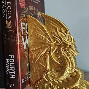 Dragon Bookend Fourth Wing 3D Printed Decor Gift Fantasy Reader - Etsy UK