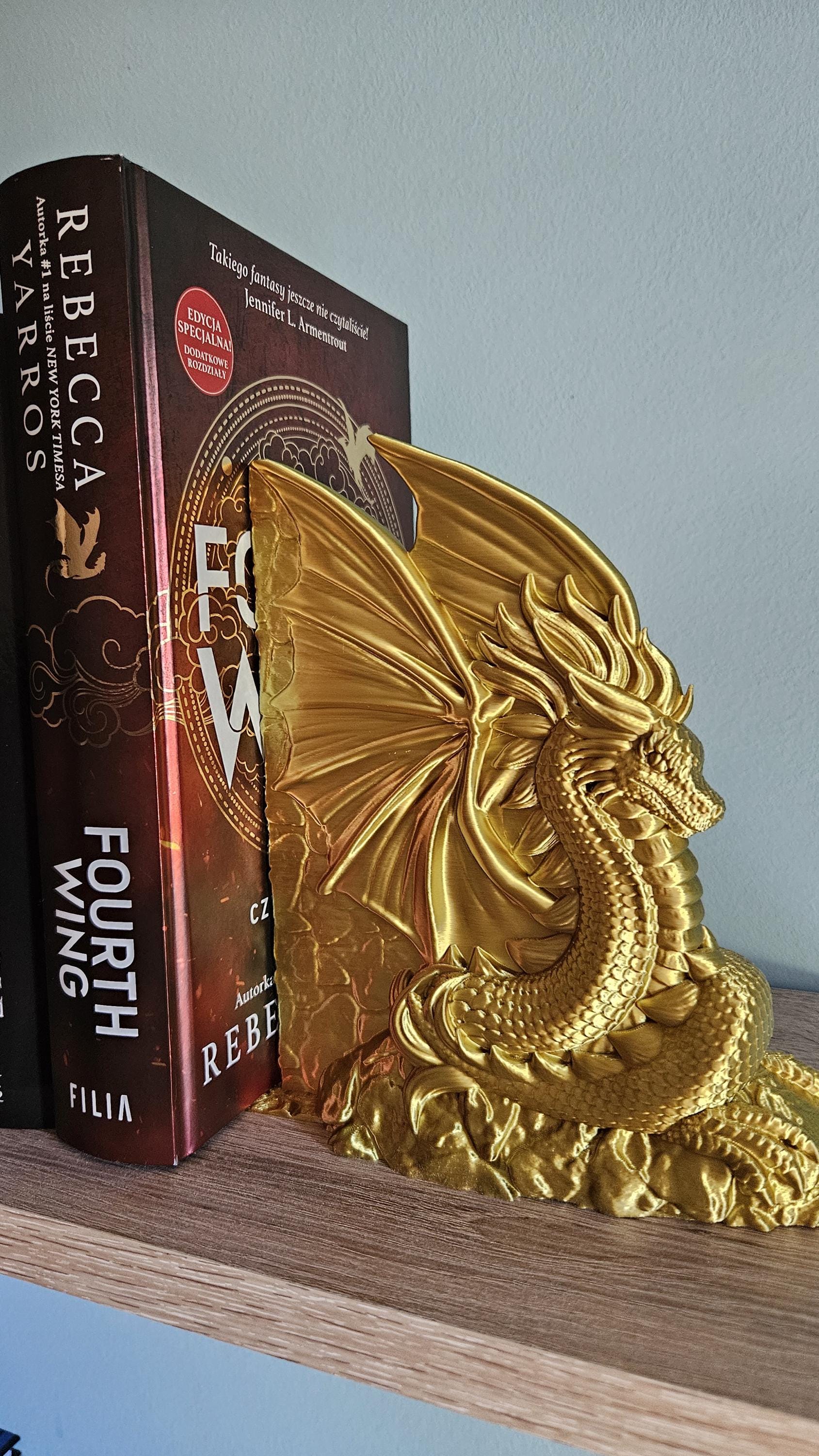 Dragon Bookend Fourth Wing 3D Printed Decor Gift Fantasy Reader - Etsy UK