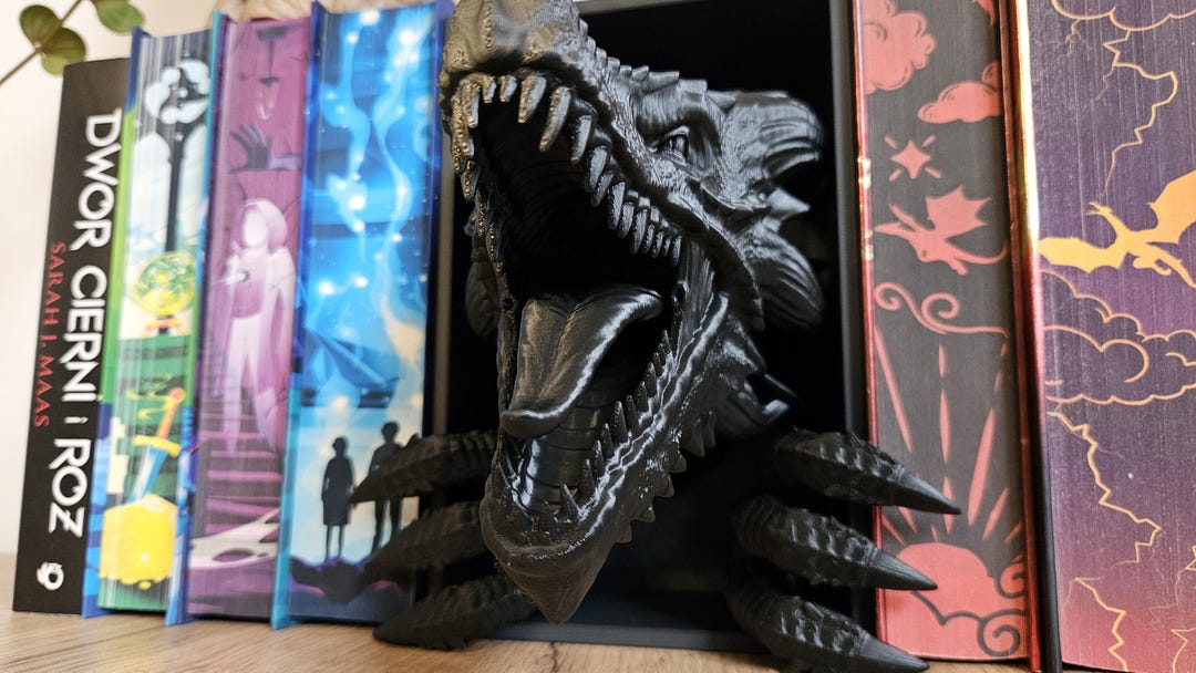 Dragon Awakening Book Nook Fourth Wing 3D Printed Bookshelf Decor ...