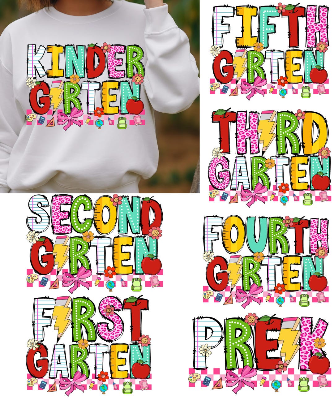 Back to School Bundle Teacher Png, Kindergarten Png, Back to School ...