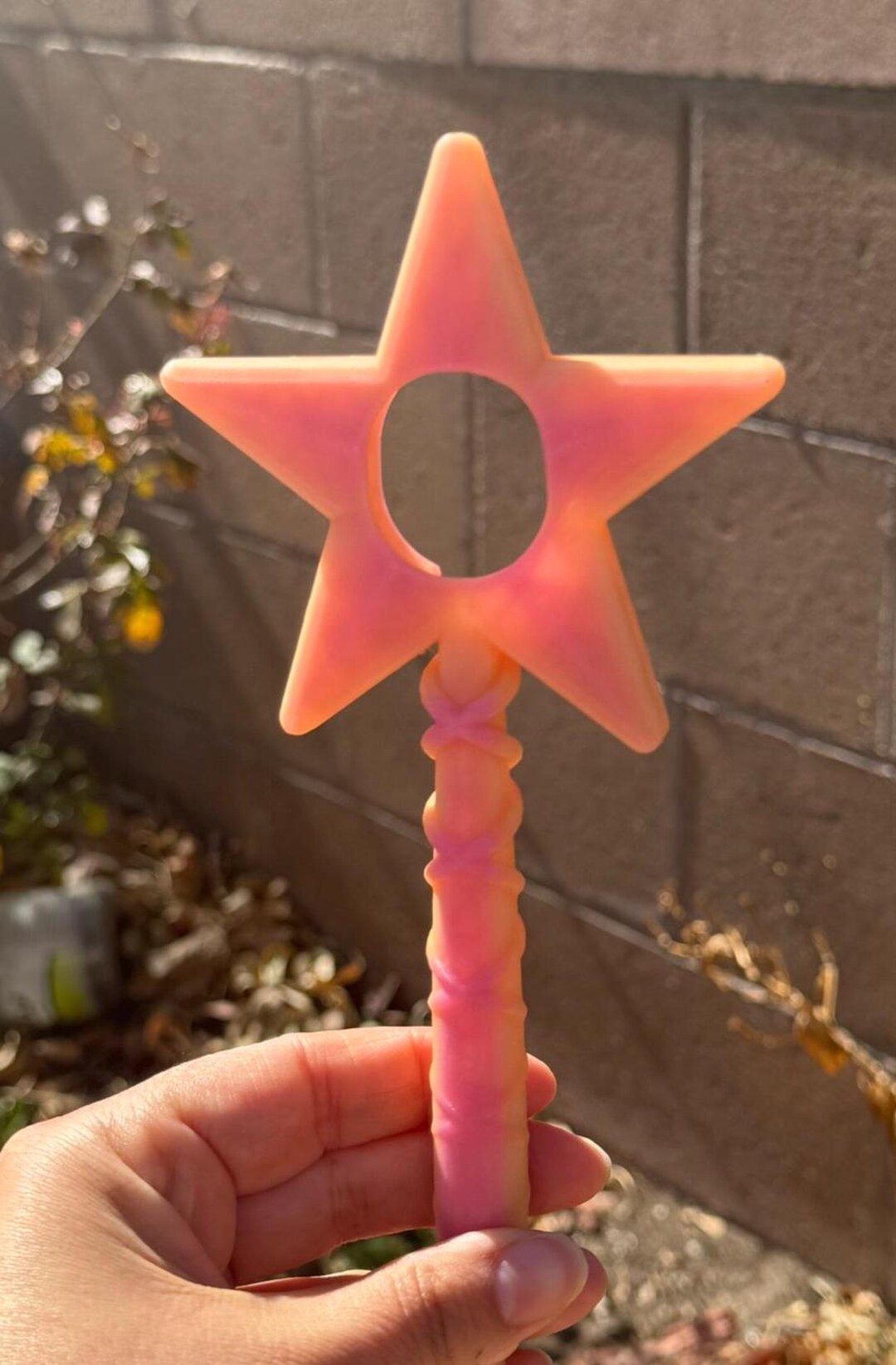 Pink/peach Color Shifting Glow in the Dark, Star Wand, Princess Wand ...