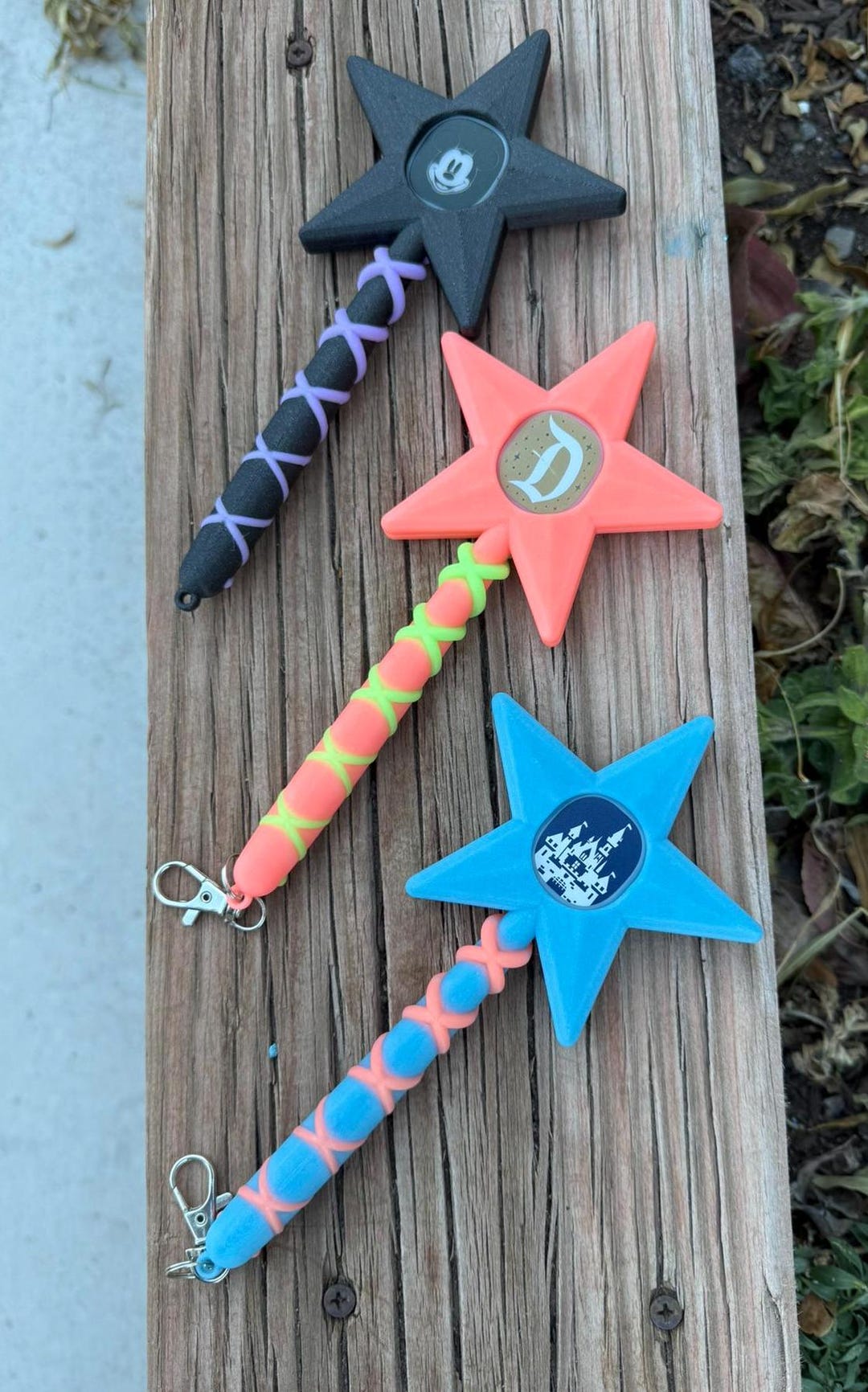 2 Color Magic Hugger Wand, Personalize, Star Wand, Princess Wand, PLA ...