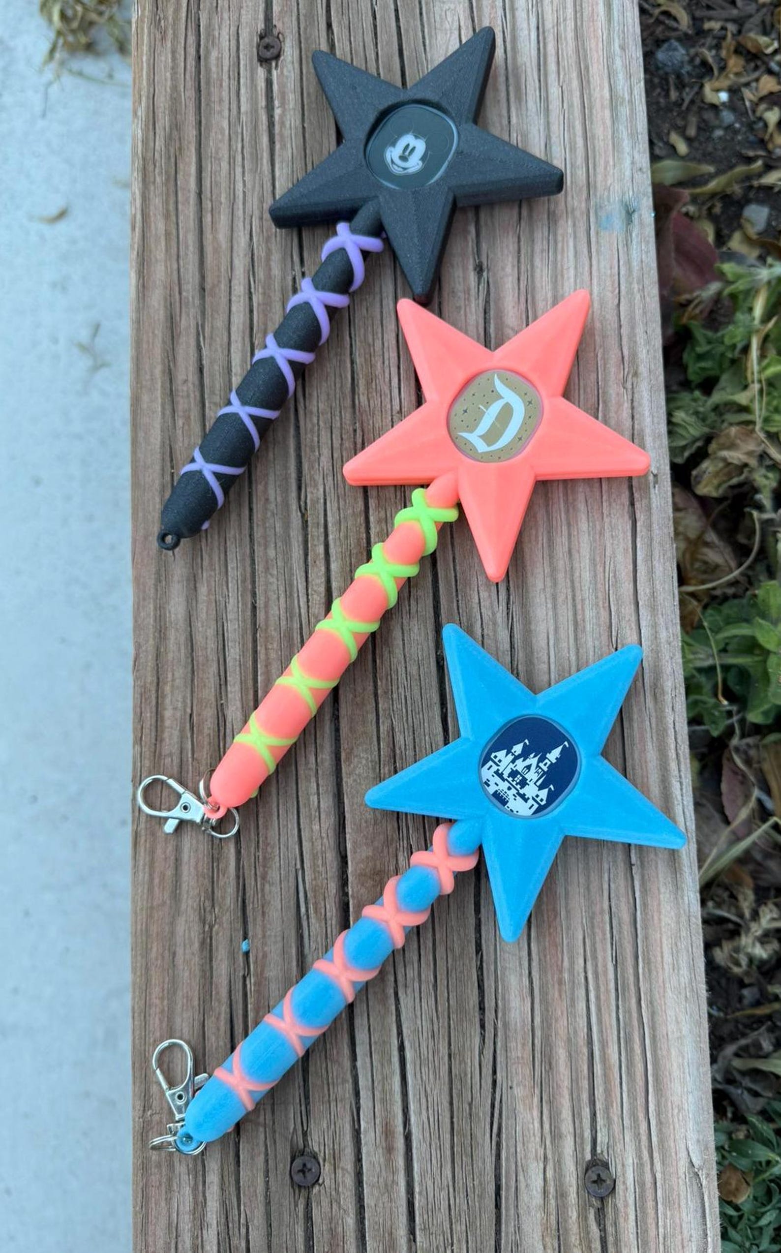 2 Color Magic Hugger Wand, Personalize, Star Wand, Princess Wand, PLA ...