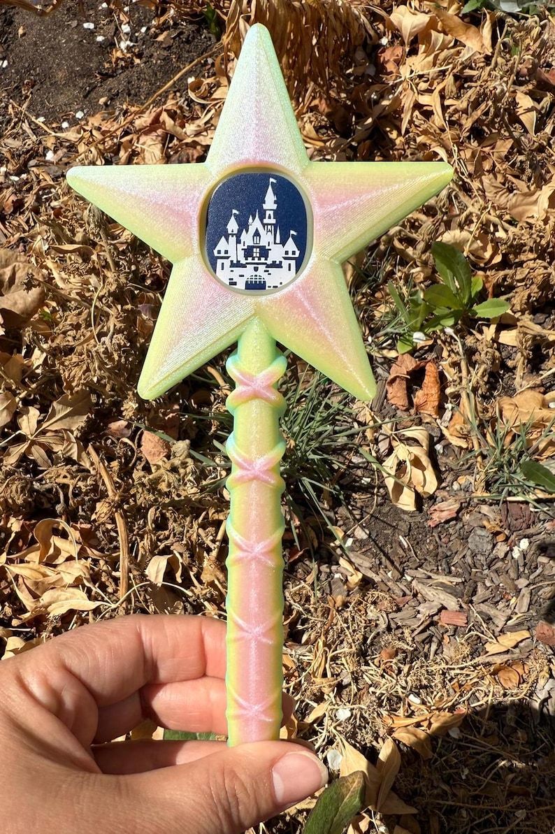 Enchanted Wand, Iridescent Rainbow Pastel Magic Wand, Magic Hugger, PLA ...