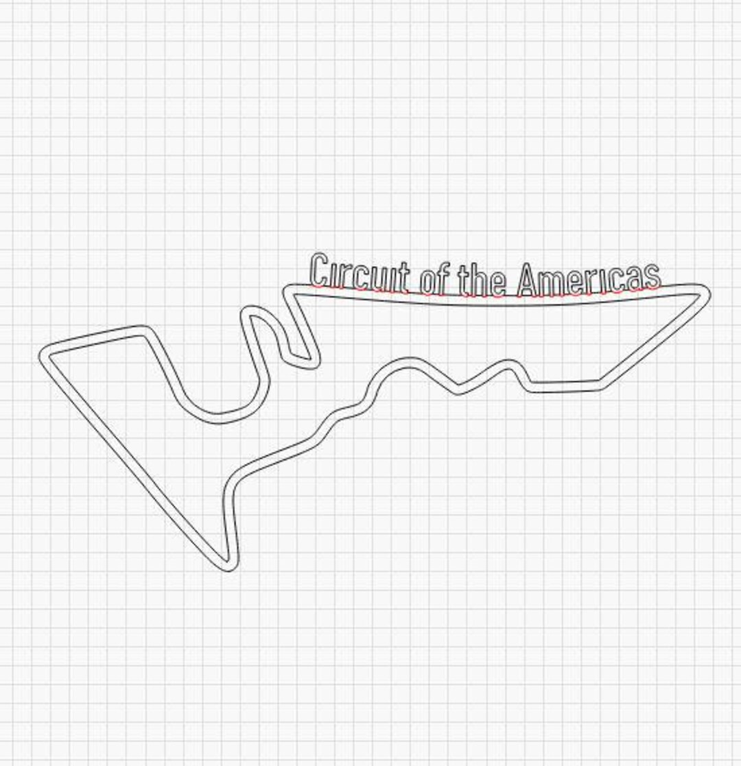 Austin Circuit of the Americas Racetrack SVG Ai DXF Lbrn2 PDF Templates ...