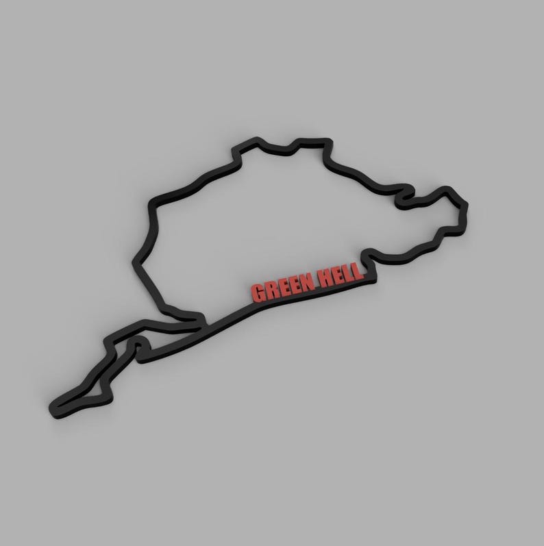 Green Hell / Nürburgring Race Track SVG Ai DXF Lbrn2 PDF Templates for ...