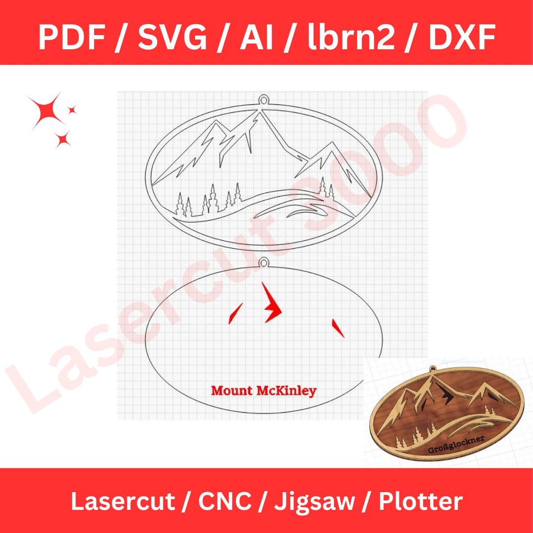 Sign Mount Mckinley SVG Ai DXF Lbrn2 PDF Templates Gift Mountaineering ...