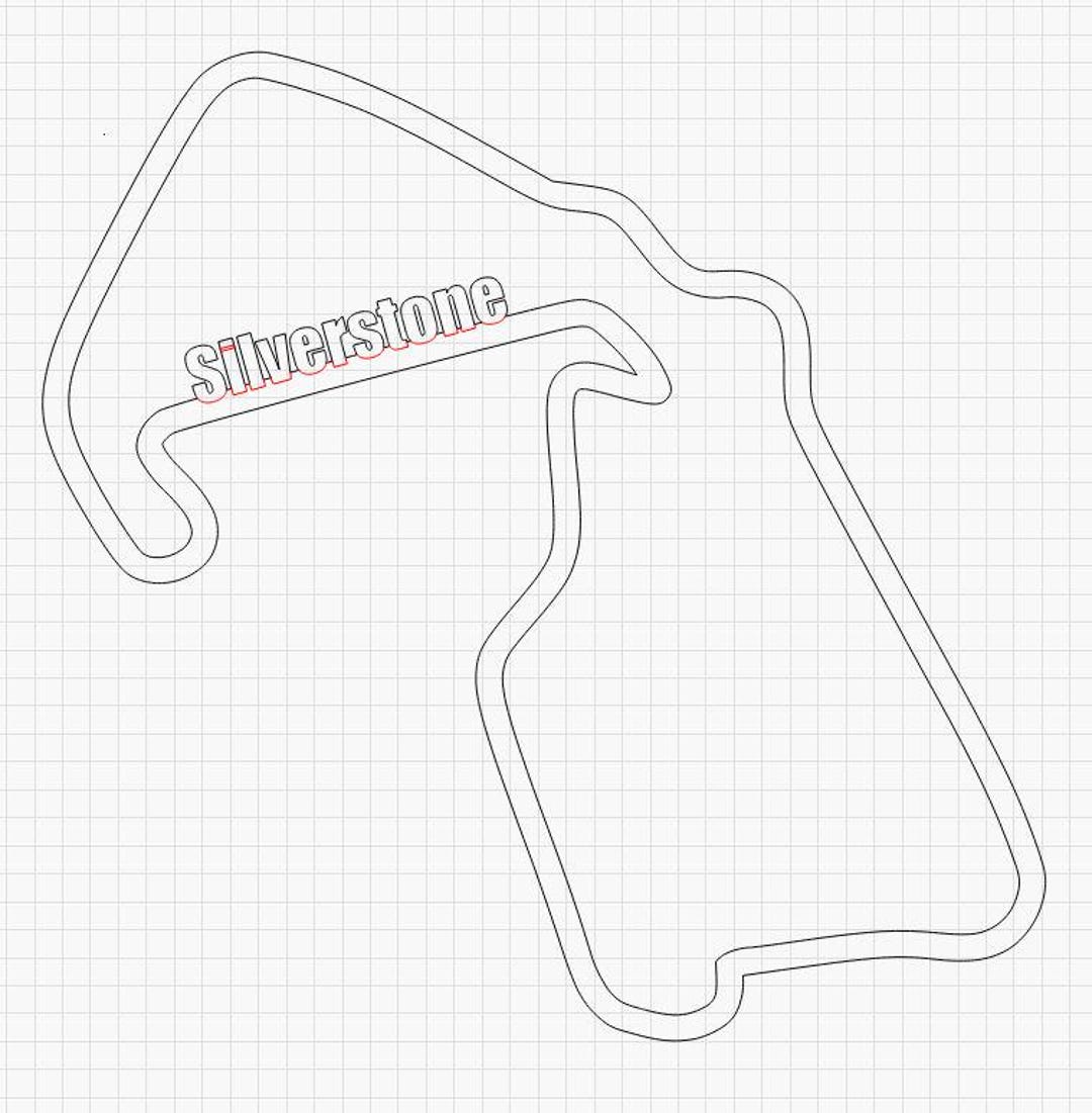 Silverstone Race Track SVG Ai DXF Lbrn2 PDF Templates - Etsy