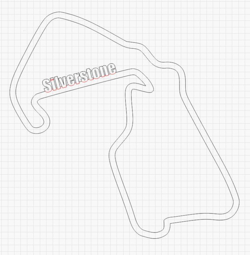 Silverstone Race Track SVG Ai DXF Lbrn2 PDF Templates - Etsy Australia