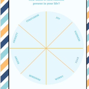 The Wheel of Feelings Worksheet- Understanding Emotions Activity for ...