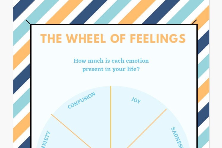 The Wheel of Feelings Worksheet- Understanding Emotions Activity for ...
