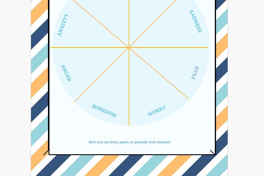 The Wheel of Feelings Worksheet- Understanding Emotions Activity for ...