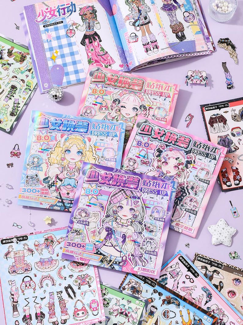 Y2K Style Dress-up Sticker Book | Fashion, Makeup, Scene Decor Stickers ...