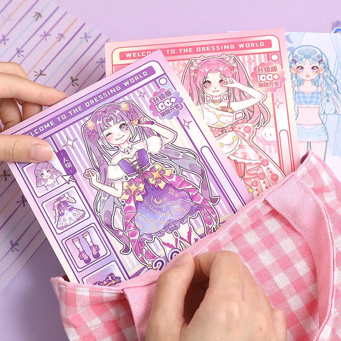 2 Style kawaii Girl Sticker Book Journal , Gift , Girl Sticker , Kid ...