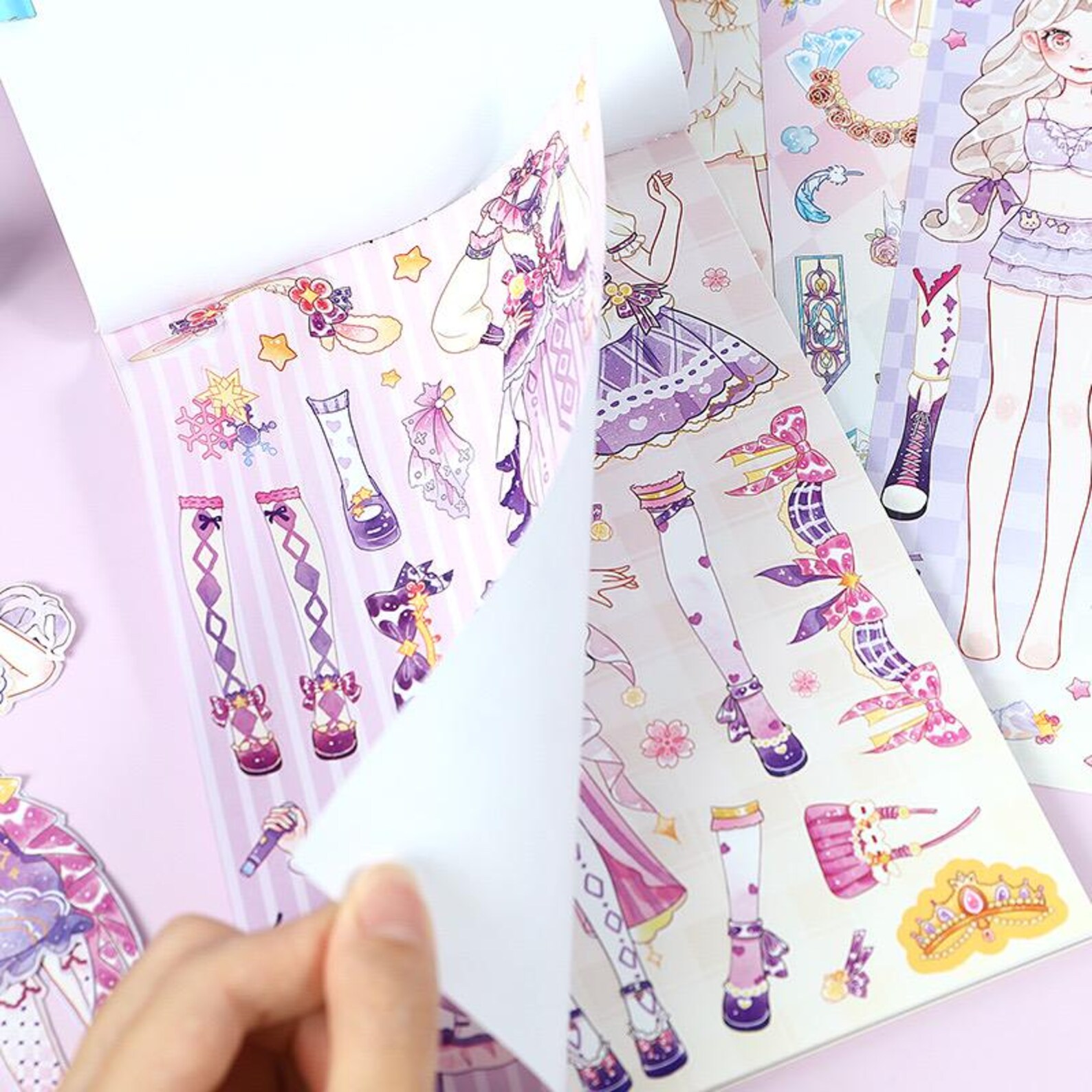 2 Style kawaii Girl Sticker Book Journal , Gift , Girl Sticker , Kid ...