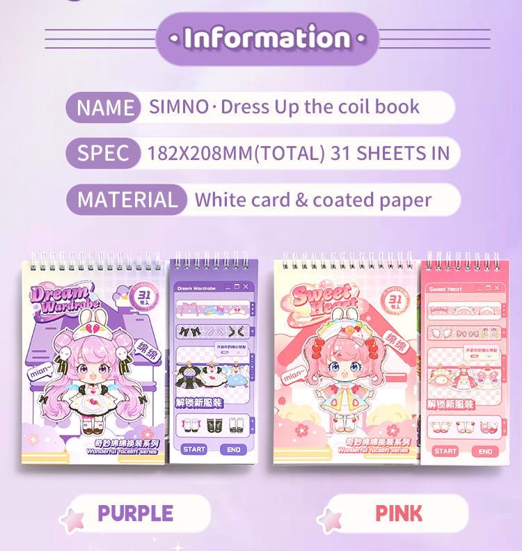 2 Styles |girl Dreaming Dress up Book | Girl Sticker ,clothing Change ...