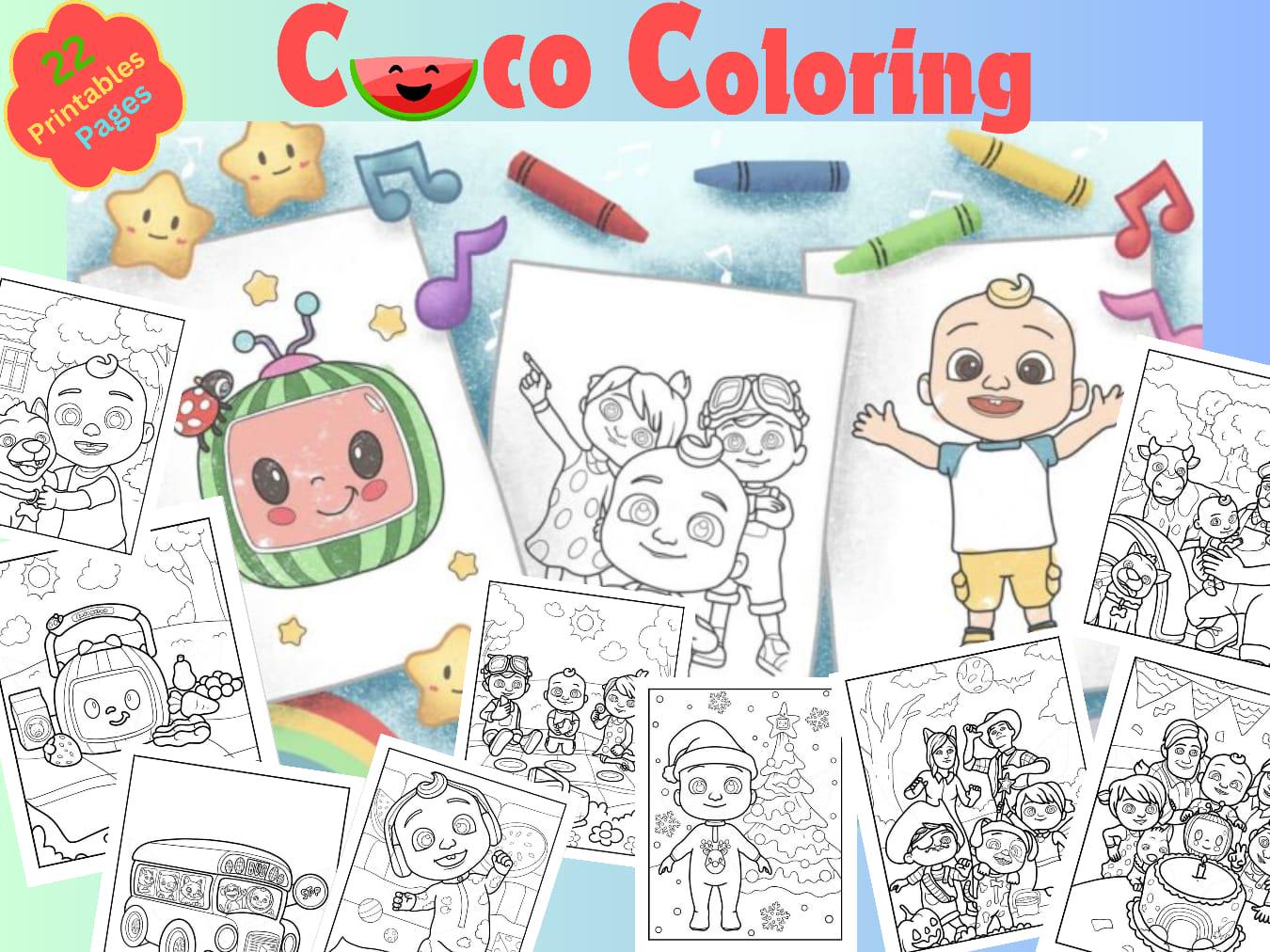 Cute Coloring Pages,kids Coloring Pages,coco Coloring Book,instant ...