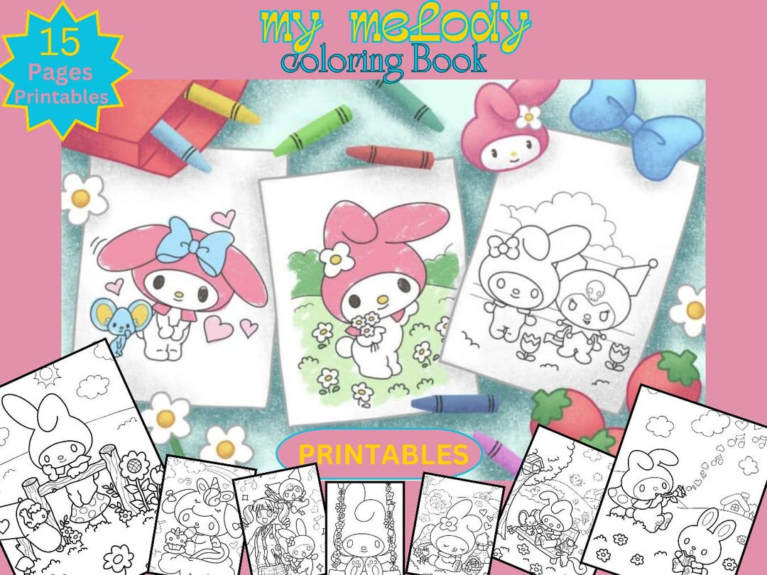 Cute Melody Coloring Book,bold and Easy Coloring Pages,kids Coloring ...