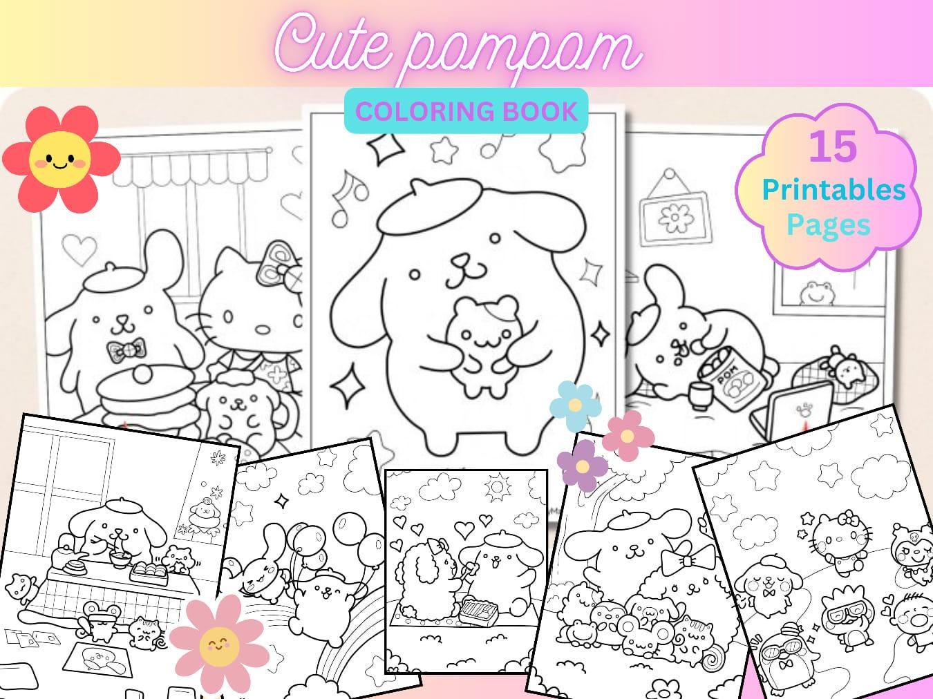 Cute Cozy Coloring Pages,kids Coloring Pages,halloween Coloring Book ...