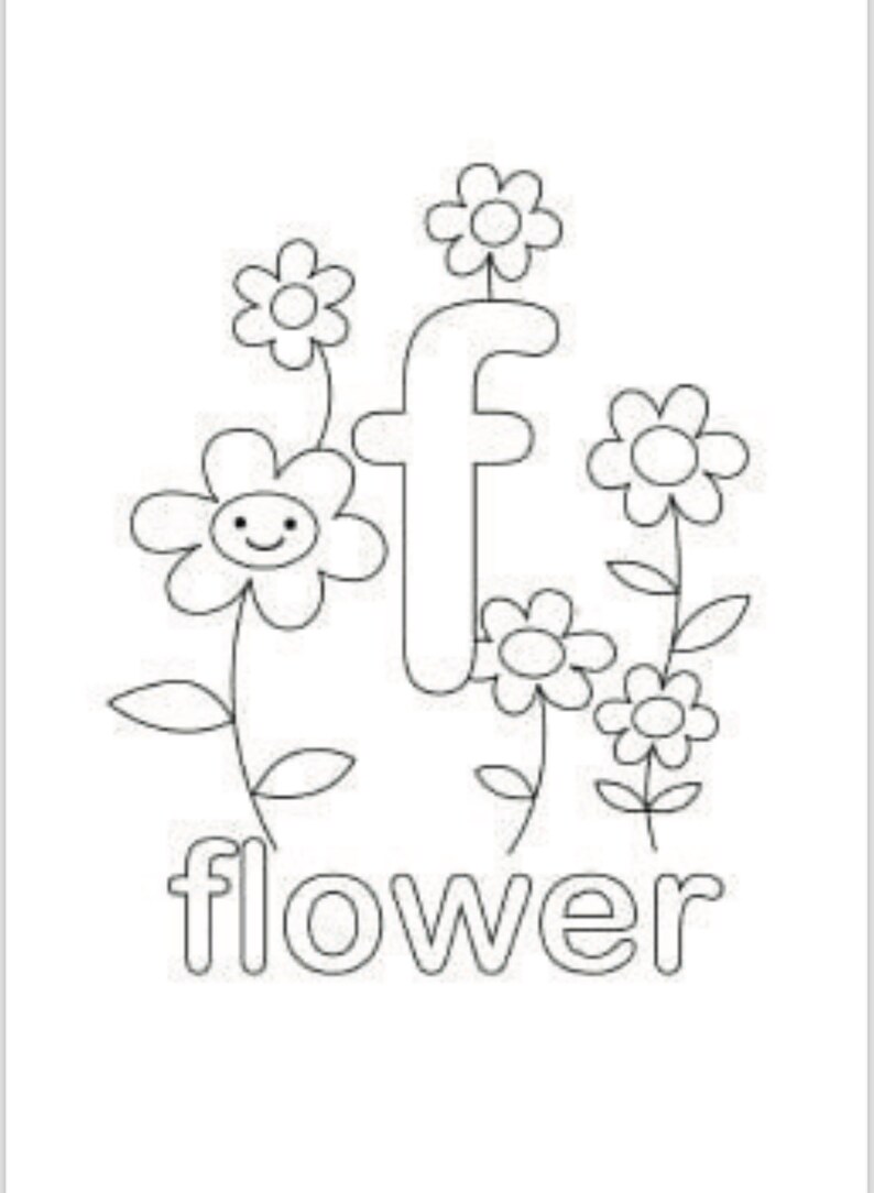 Abc Coloring Pages,fonts Coloring Pages,kids Coloring Book,instant ...