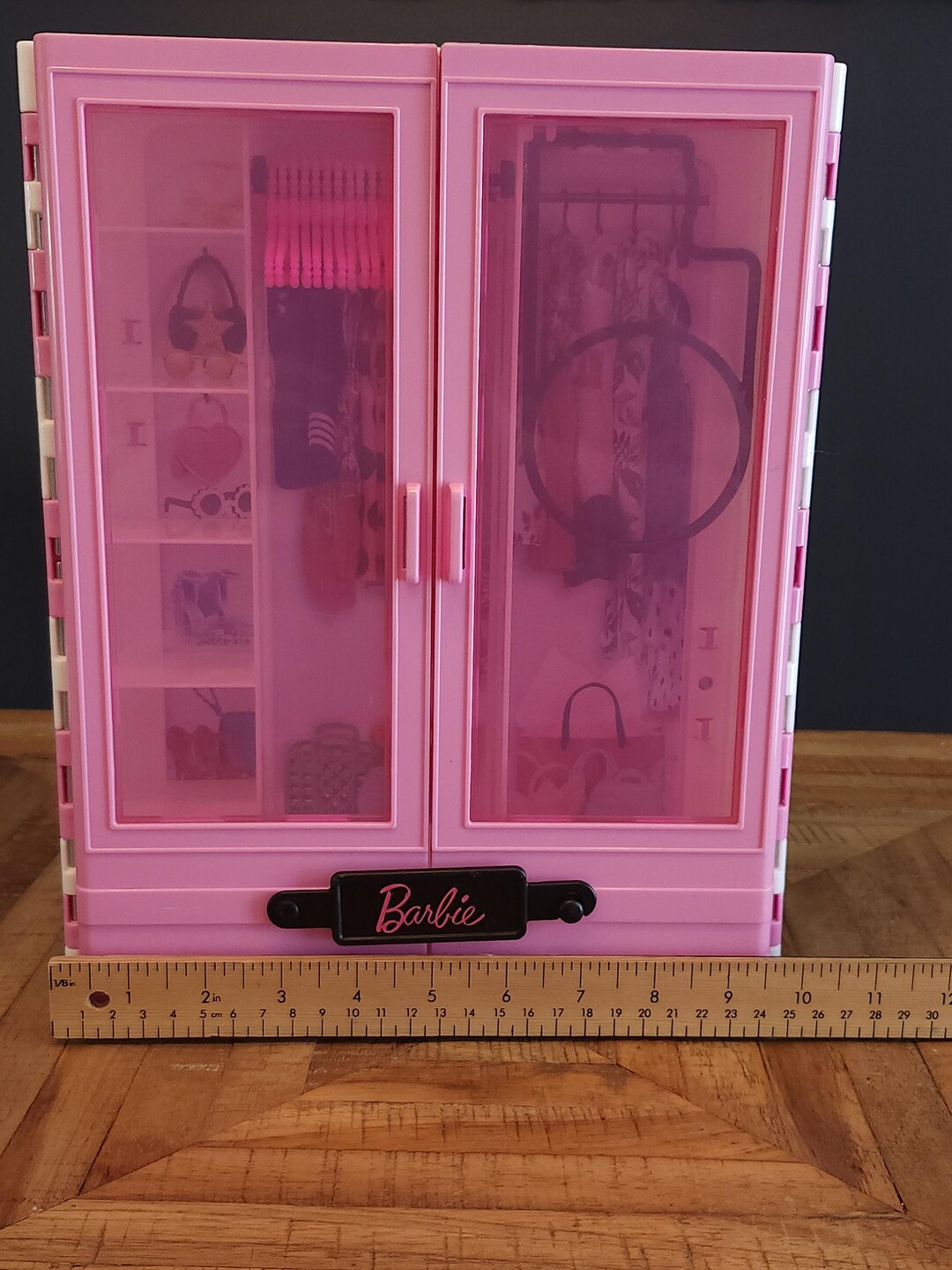 Mattel Barbie Wardrobe Carrying Case Closet With Handle 12.5 Height ...