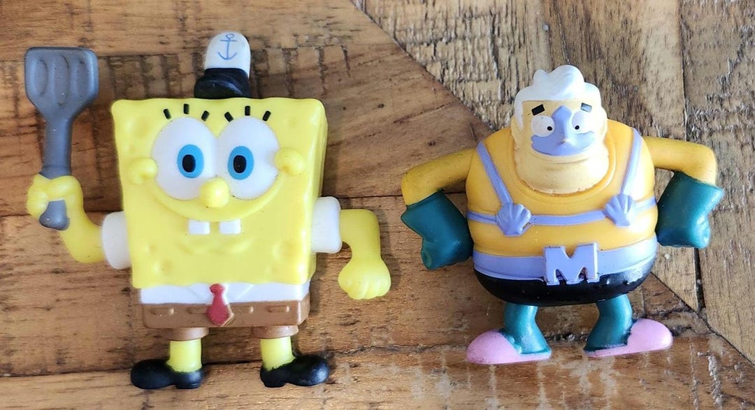 Mcdonalds Sponge Bob & Mermaid Man Characters Figurine 2in - Etsy