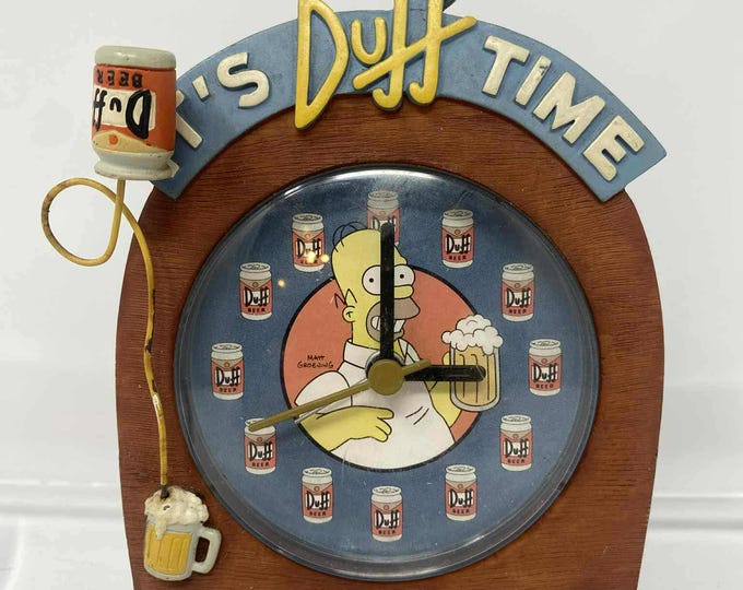 It's Duff Time the Simpson Clock Alarm Rare 2002 - Etsy