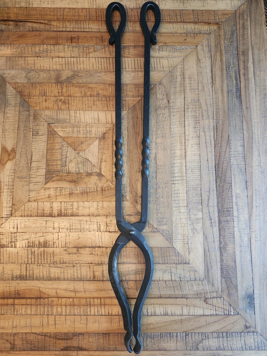 Antique Wrought Iron Spiral Tongs for Fires - Etsy