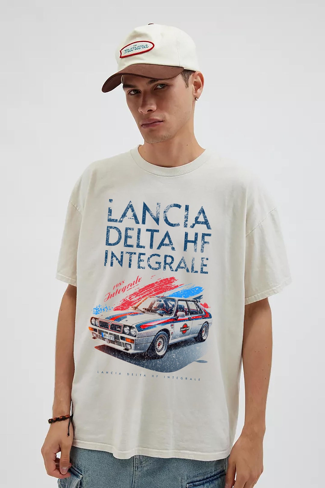 Vintage Lancia Delta HF Integrale Retro Graphic T-shirt - Rally ...