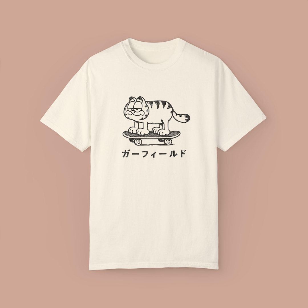 Vintage Garfield Like Cat Japanese Retro Graphic Tee. Comfort Colors ...