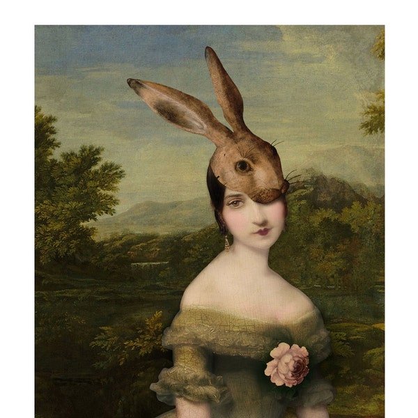 Rabbit Mask - Etsy
