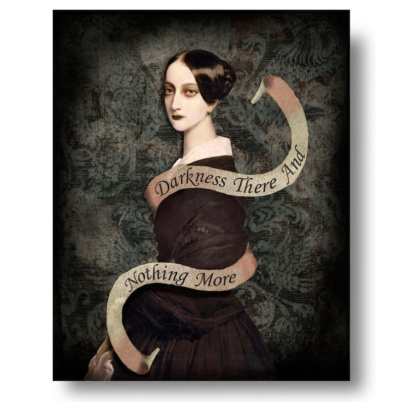 Edgar Allan Poe the Raven Lenore Print Digital Art Surreal - Etsy