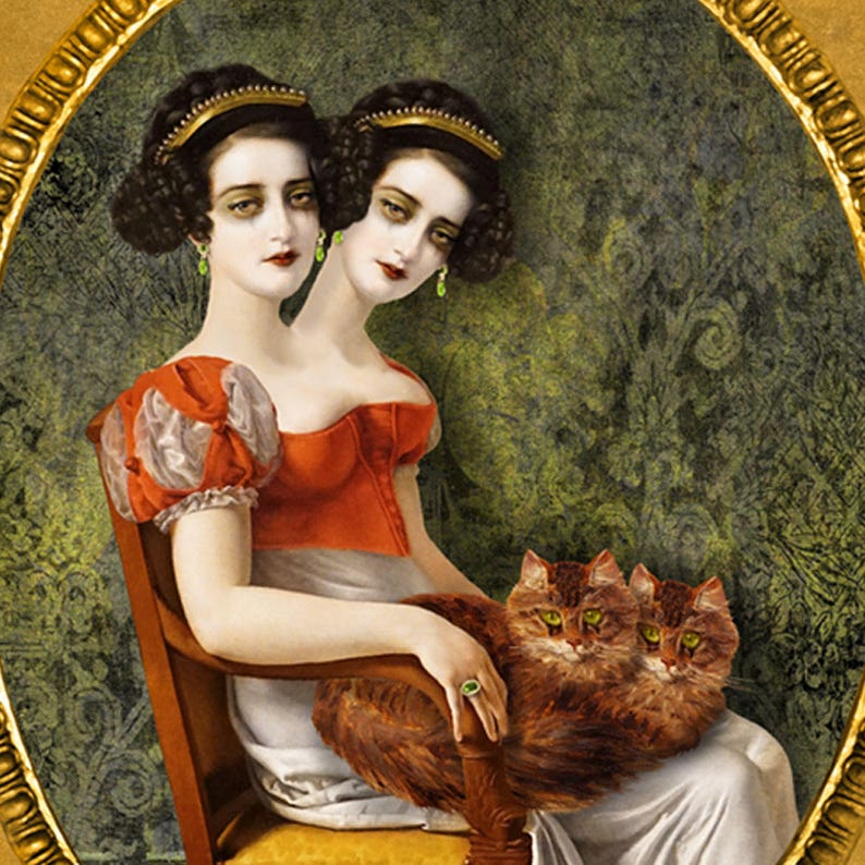 Sisters Two-headed Siamese Twins Circus Sideshow Freakshow - Etsy