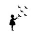 Bird Shadow Puppet Silhouette Print Black and White Birds Victorian ...