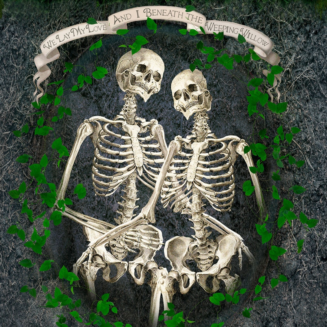 O Willow Waly Skeleton Woodland Print Art Surreal Green Unusual ...