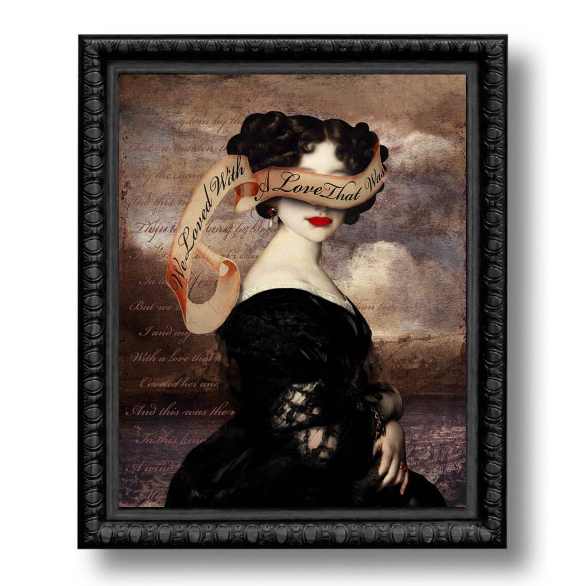 Annabel Lee Edgar Allan Poe Print Art Surreal Home Decor Poem - Etsy