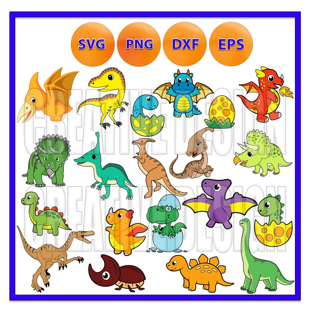 Dinosaur Printable Stickers, Dinosaur Digital Sticker Sheet, Dinosaur ...