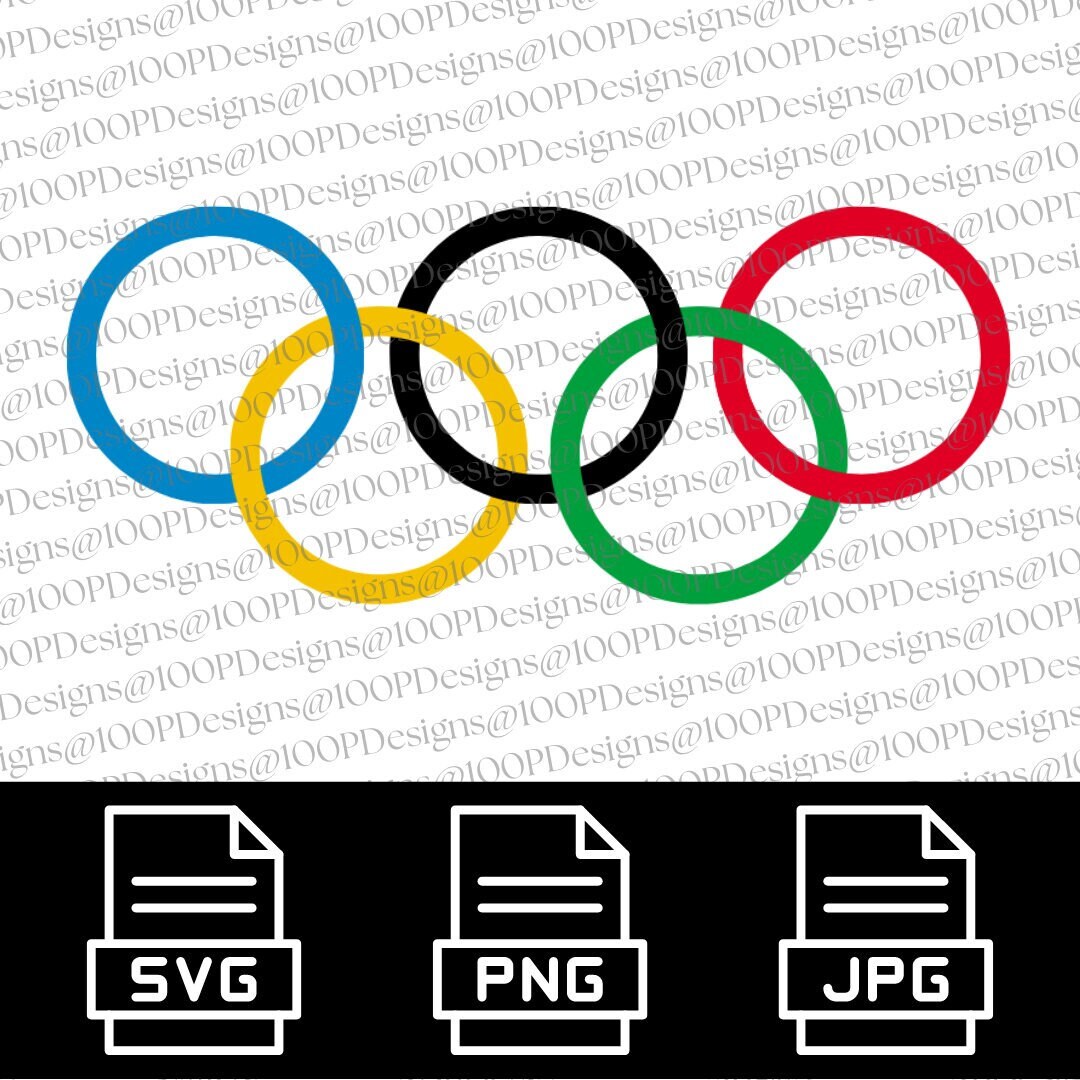 Olympic Rings SVG PNG Jpg, Olympic Games, Paris 2024, Olympics Design ...