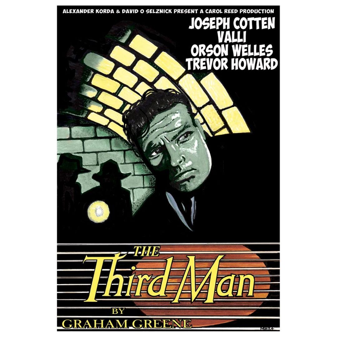 The Third Man 1949 Movie Poster Handpainted Adaptation of French Poster A3 Print - Etsy