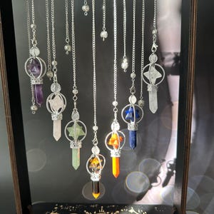 Chakra Healing Crystal Pendulum for Chakra Balancing, Divination, and Energy Healing Merkaba ...
