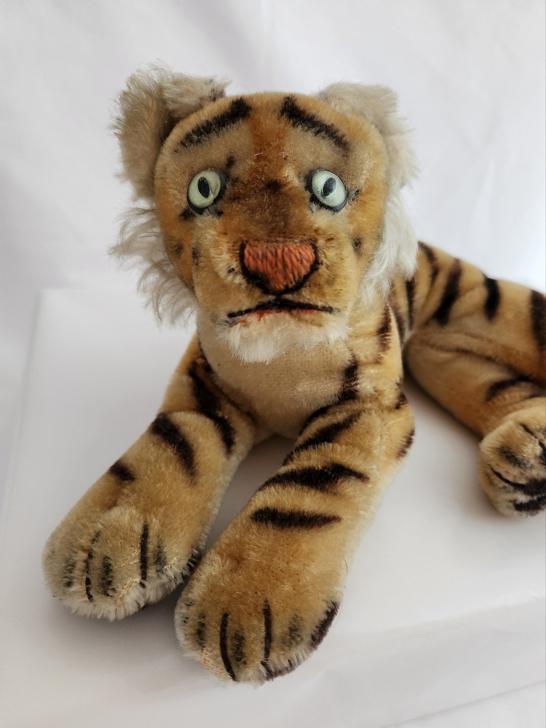 Vintage Hermann Mohair Tiger * Stuffed Animal * Germany* * Mid Century ...